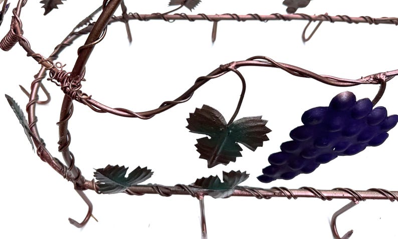 Vintage Wrought Iron Grape Vine Pot Rack, Mid Century Kitchen Decor - Etsy