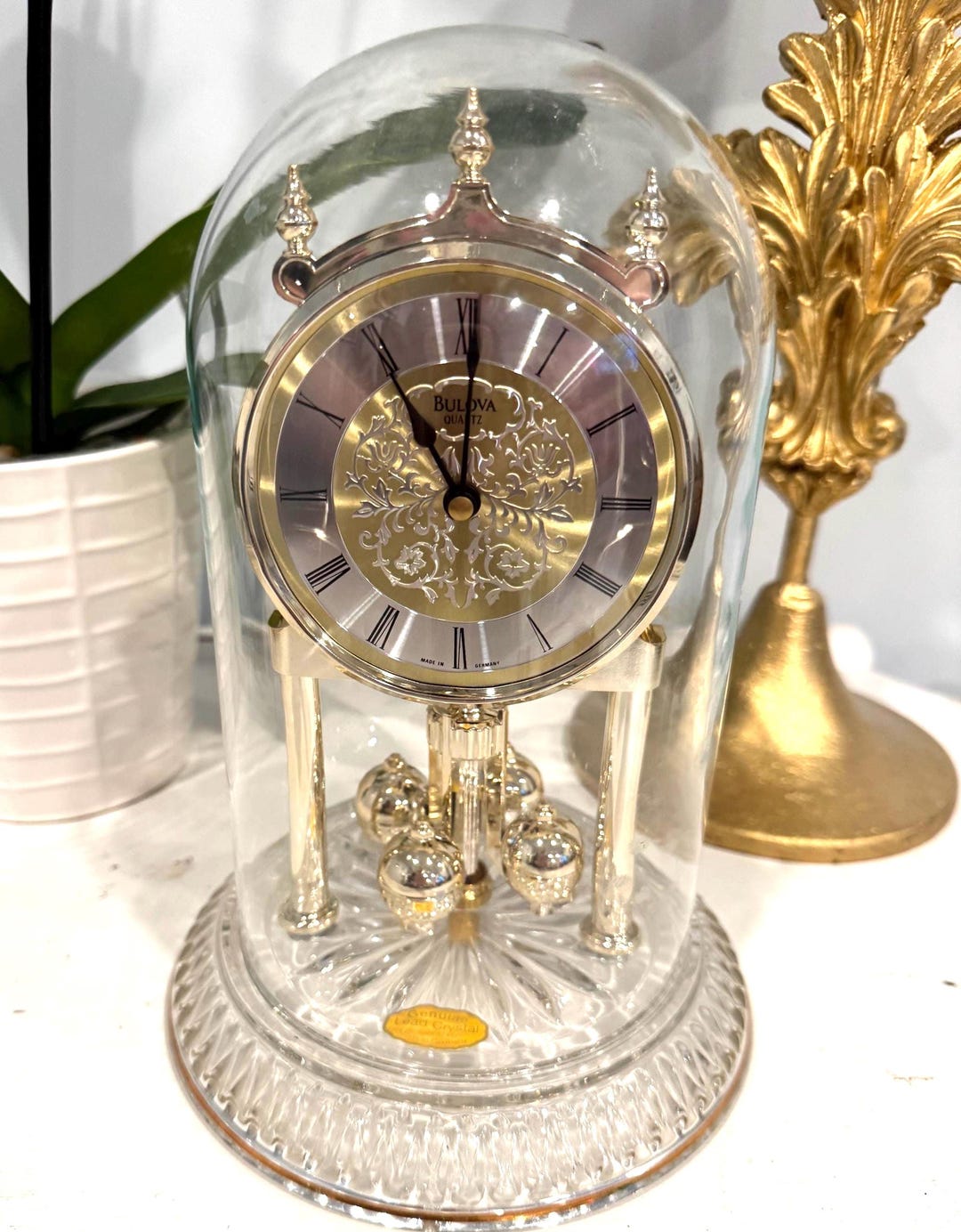 Vintage Bulova Anniversary Dome Clock – Quartz Movement – Made in ...