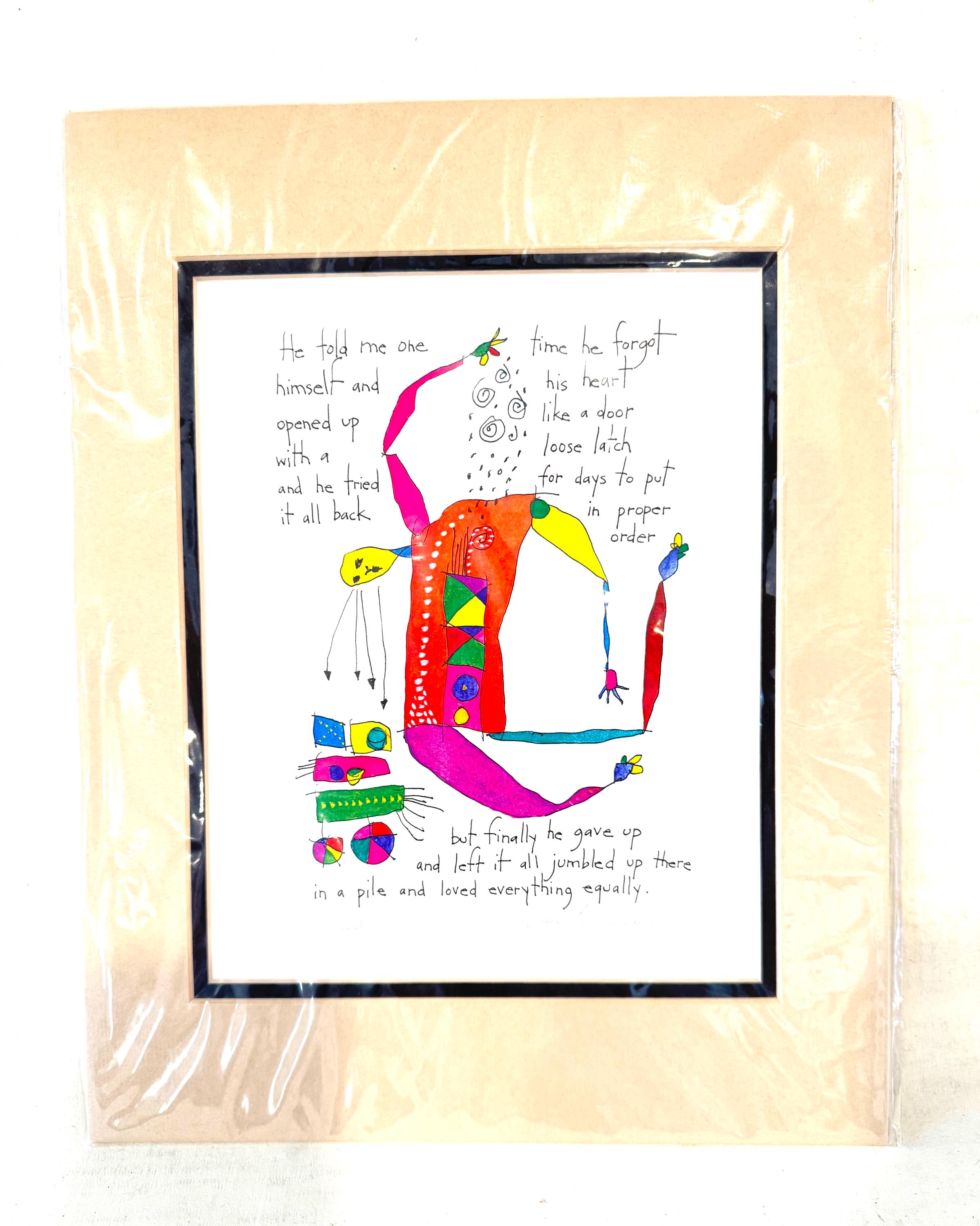 Vintage NEW 1994 Wall Art "open Heart Print" Signed by Brian Andreas ...