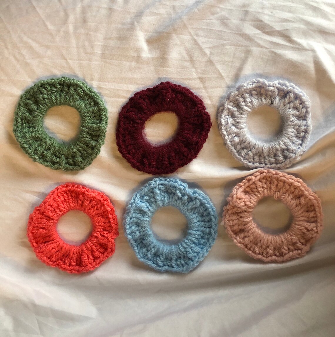 Crochet Scrunchies Set of 2 - Etsy