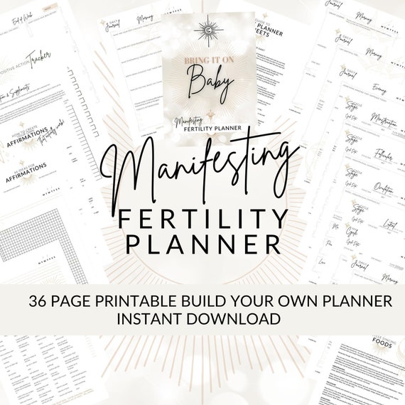 MANIFESTING FERTILITY Printable Planner Journal IVF Build | Etsy