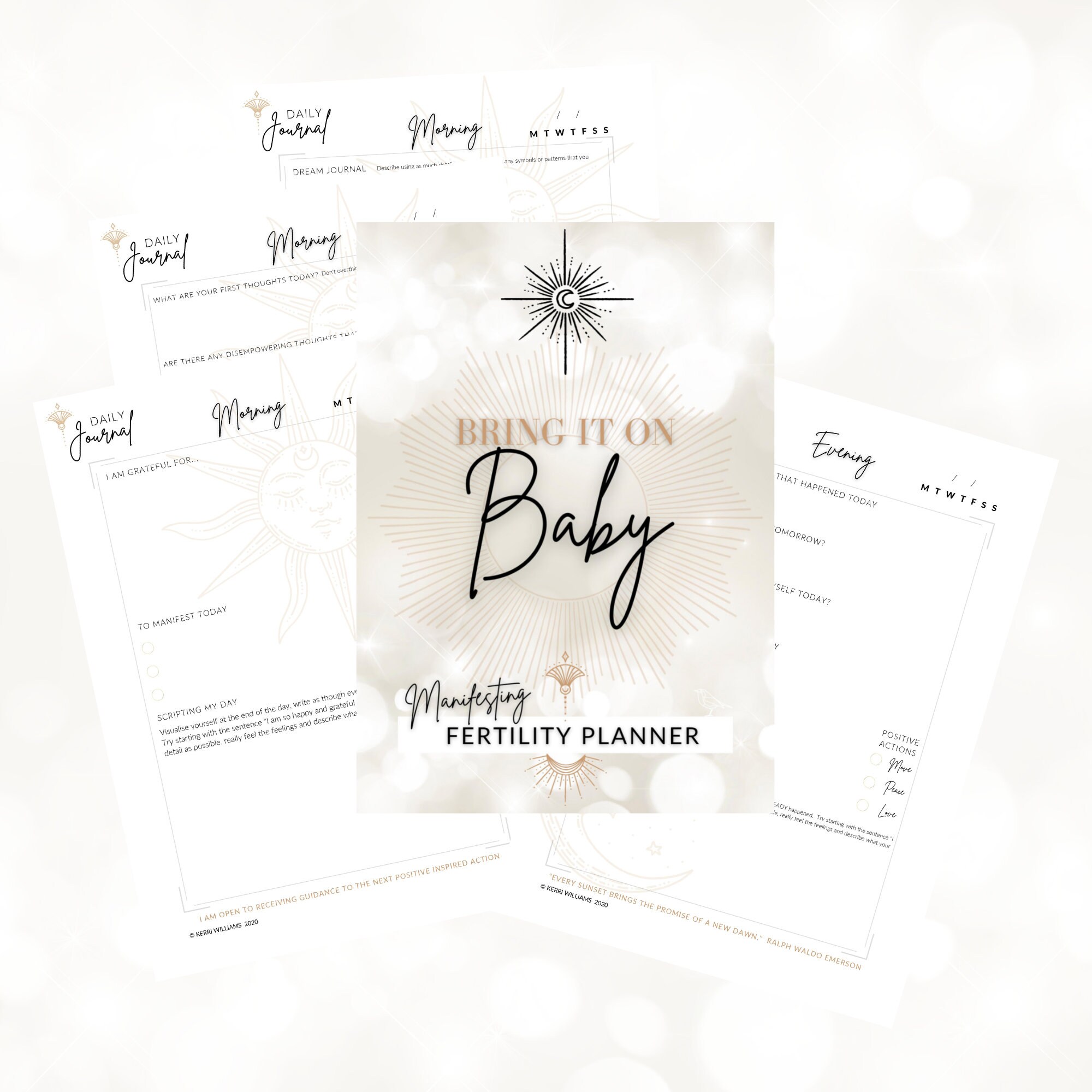 MANIFESTING FERTILITY Printable Planner Journal, IVF, Build Your Own ...