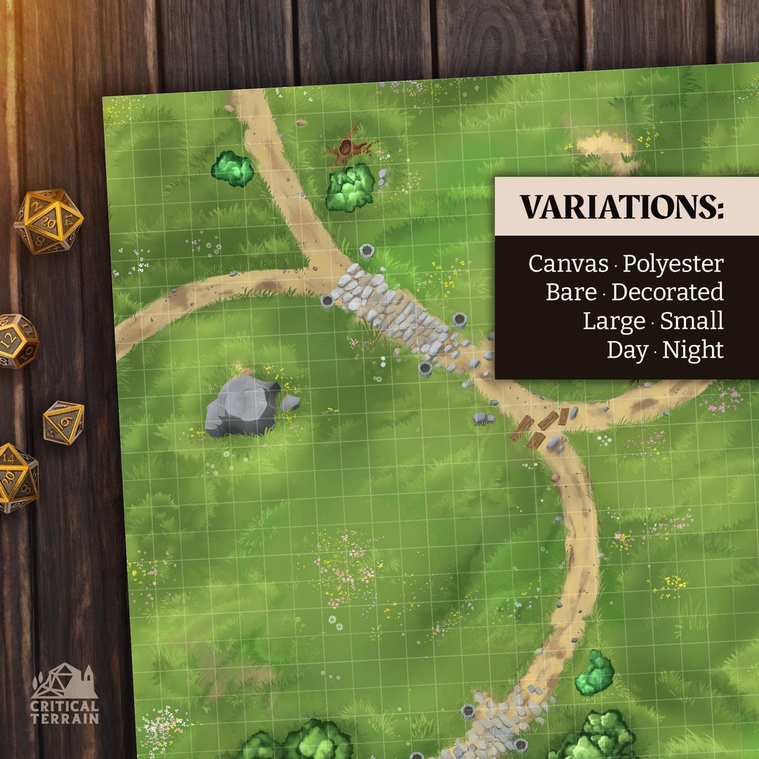 Elven Garden Battle Mat | Terrain Essentials | Cast 'n Play | 1 Inch ...