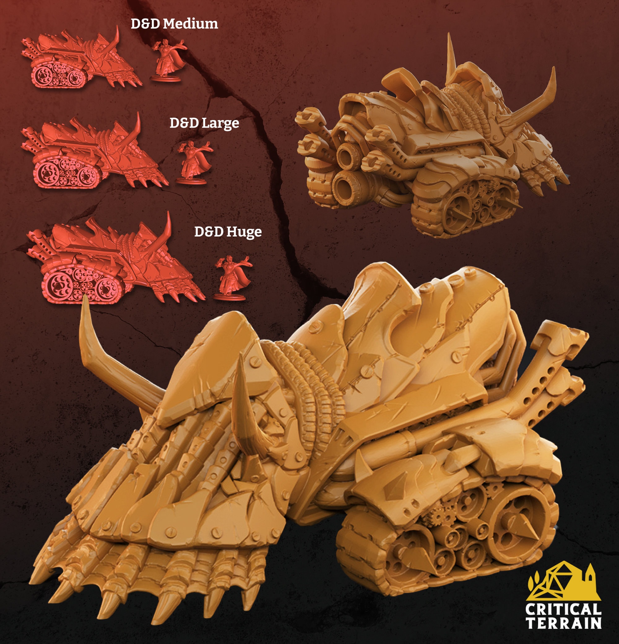 Infernal Warmachine | Avernus Vehicle | Cast 'n Play | 3D Printed 32mm ...