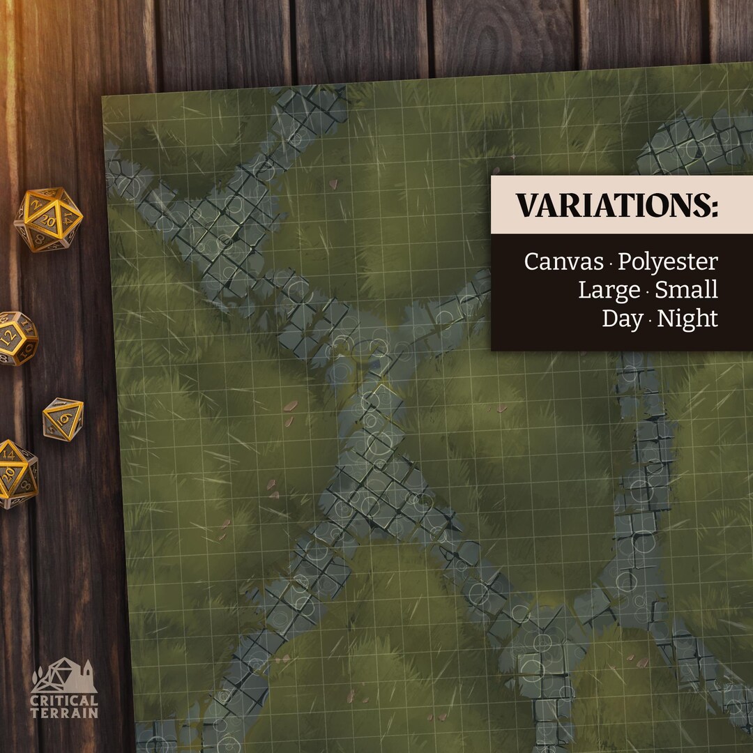 Graveyard Battle Mat | Terrain Essentials | Cast 'n Play | 1 Inch Grid ...