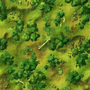 Jungle Battle Mat | Terrain Essentials | Cast 'n Play | 1 Inch Grid ...