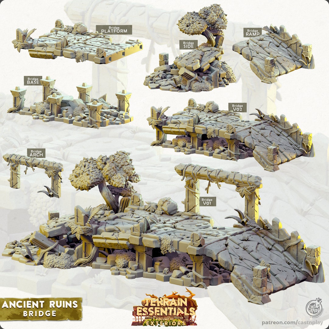 Bridge | Ancient Ruins | Terrain Essentials | Exteriors | Cast 'n Play | 3D Printed Tabletop ...