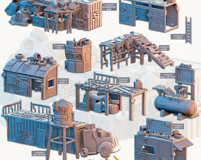 Modular Junkyard | Dump City | Terrain Essentials | Exteriors | Cast 'n ...