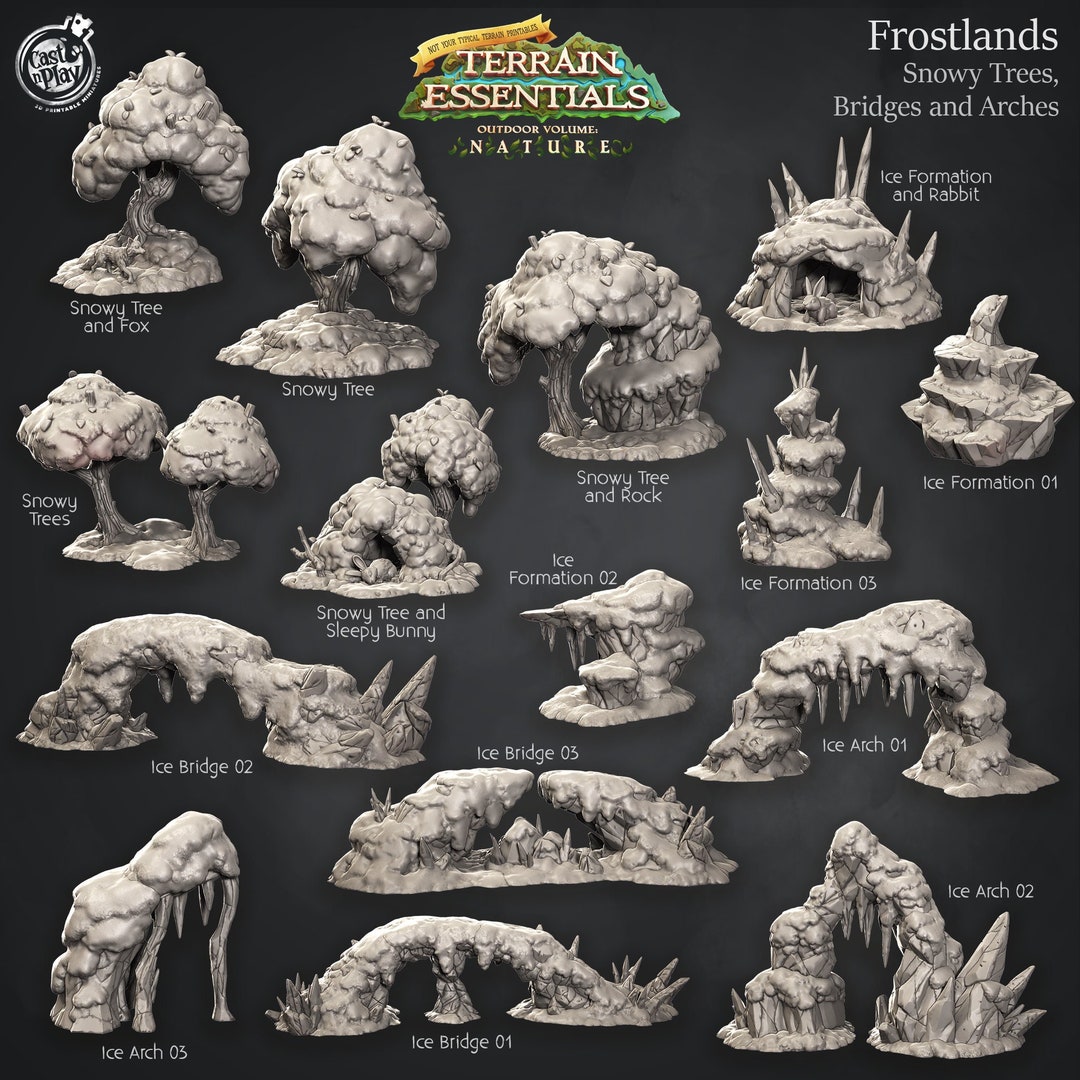 Frostlands Terrain | Snowy Trees, Bridges and Arches | Terrain ...