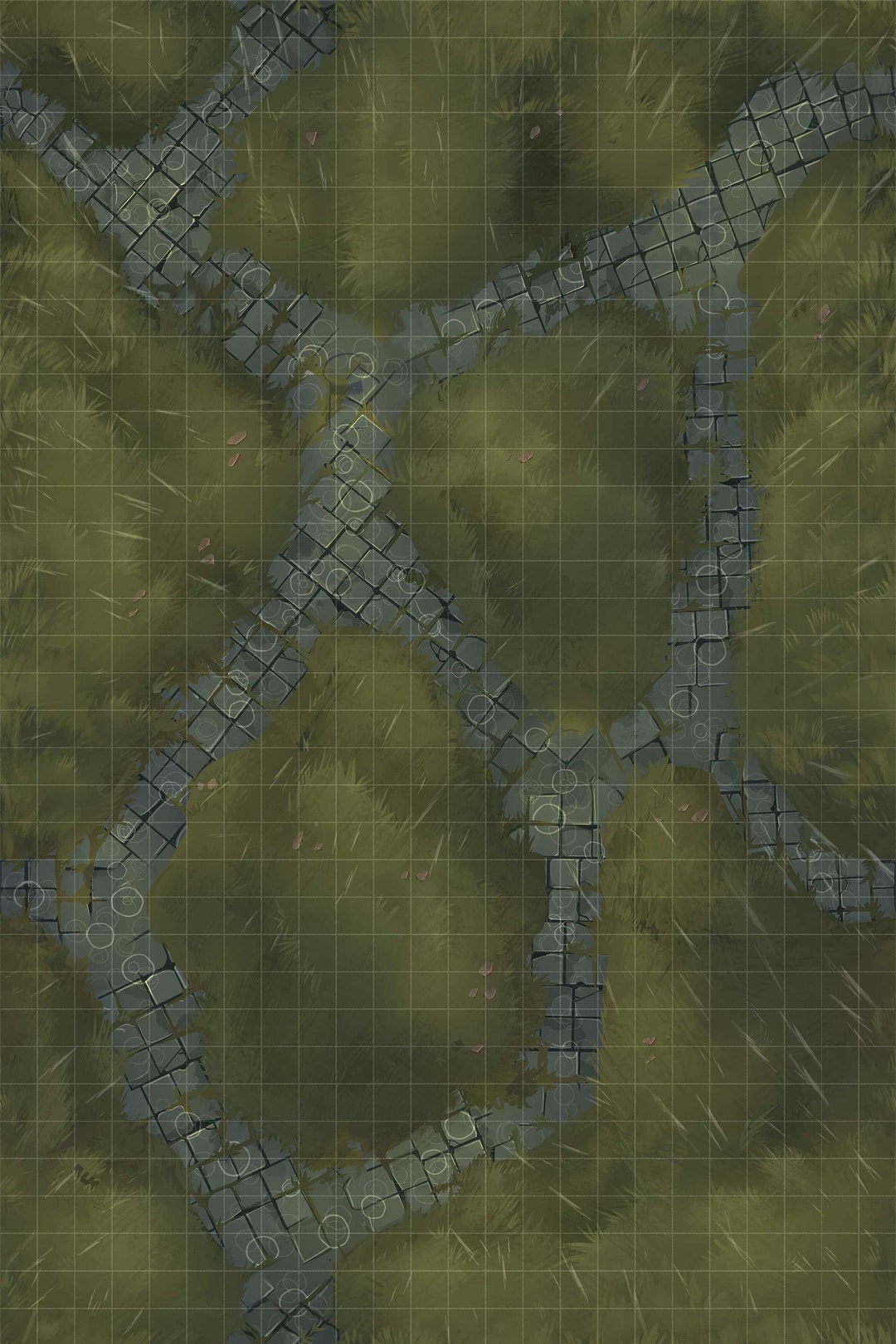 Graveyard Battle Mat Terrain Essentials Cast 'n Play 1 Inch Grid Combat ...