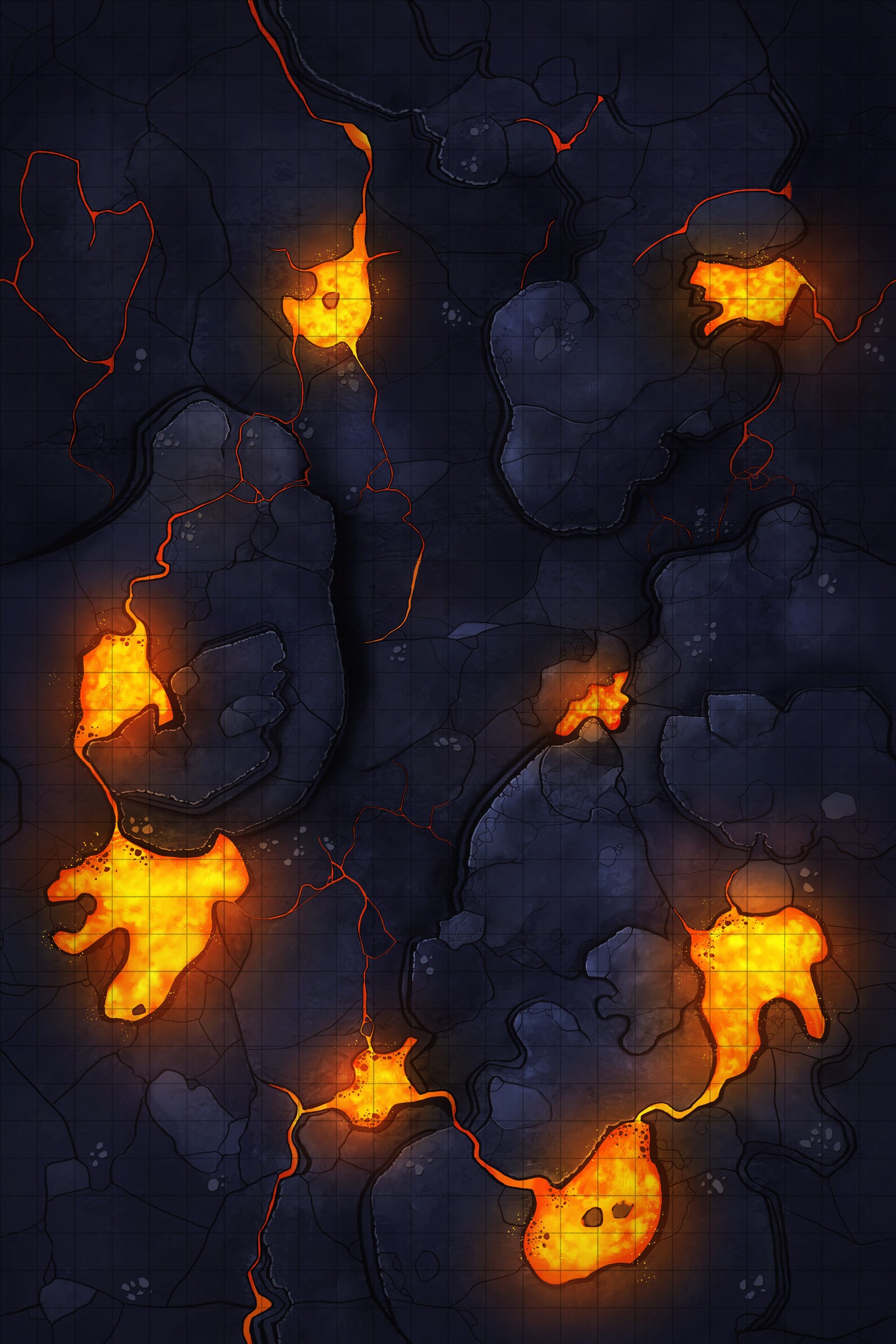 Volcano Lava Battle Mat Terrain Essentials Cast 'n - Etsy