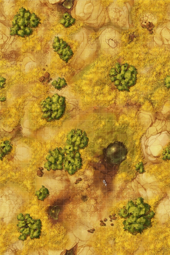 Savanna Battle Mat Terrain Essentials Cast 'n Play | Etsy