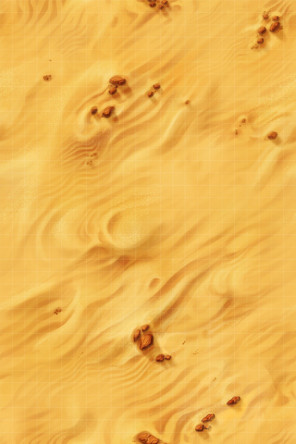 Desert Battle Mat | Terrain Essentials | Cast 'n Play | 1 Inch Grid ...