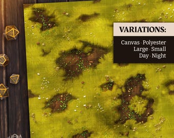 Jungle Battle Mat | Terrain Essentials | Cast 'n Play | 1 Inch Grid ...