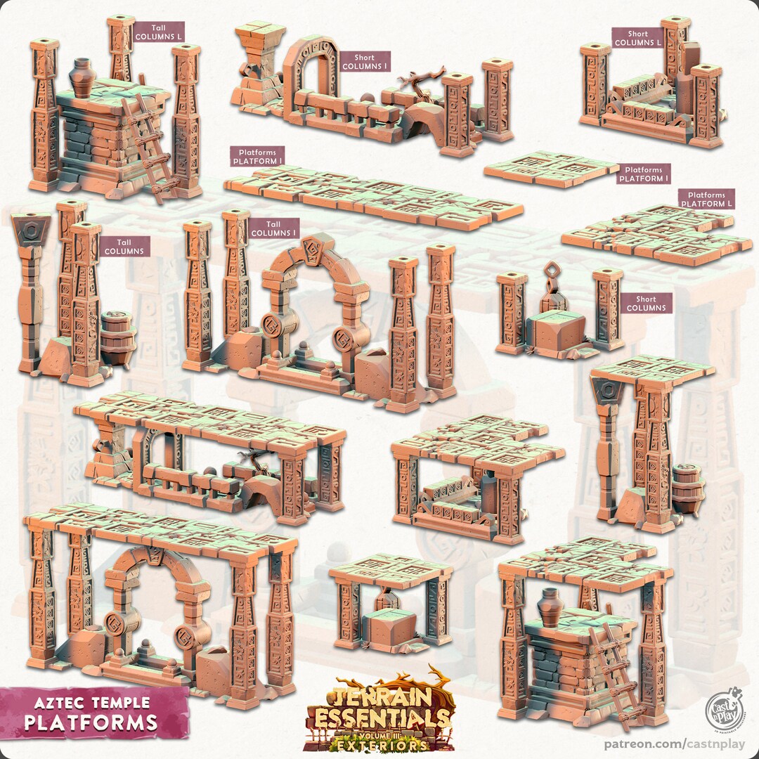 Modular Platforms | Aztec Temple | Terrain Essentials | Exteriors ...