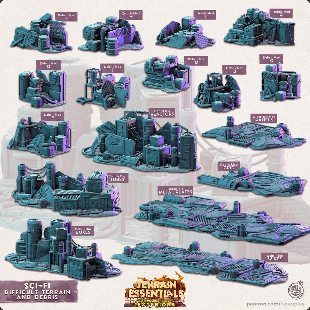 Difficult Terrain & Debris | Sci Fi City | Terrain Essentials ...