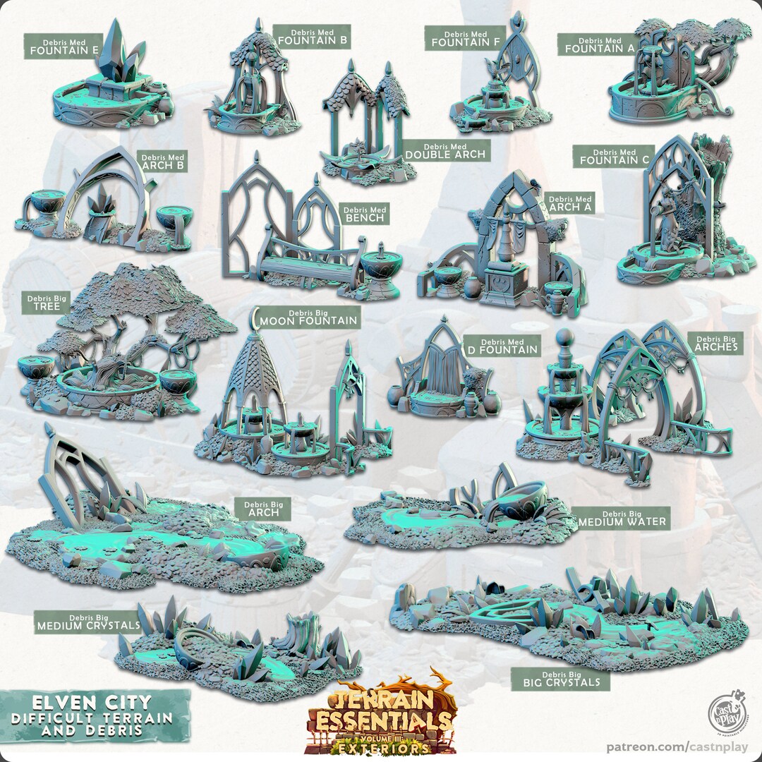 Difficult Terrain and Debris | Elven City | Terrain Essentials ...