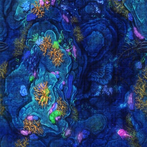 Ocean Battle Mat | Terrain Essentials | Cast 'n Play | 1 Inch Grid ...