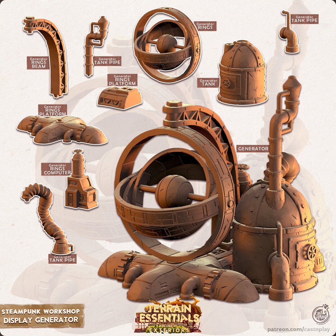 Generator | Steampunk Workshop | Terrain Essentials | Exteriors | Cast ...
