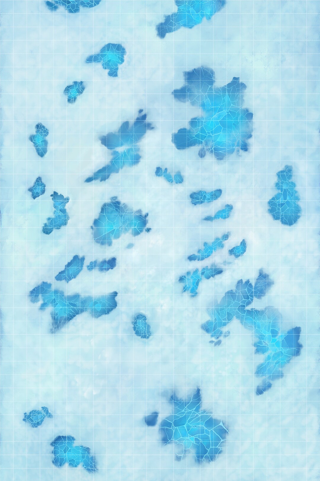 Frostlands Battle Mat Terrain Essentials Cast 'n Play 1 Inch Grid ...