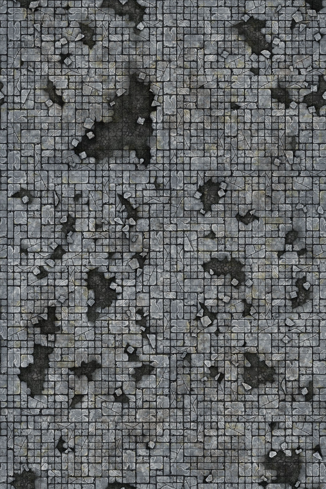 Dungeon Battle Mat | Terrain Essentials | Cast 'n Play | 1 Inch Grid ...