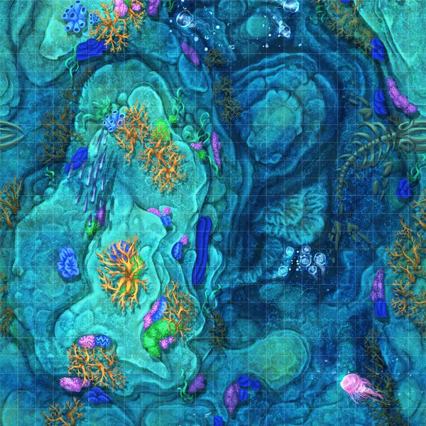 Ocean Battle Map - Etsy