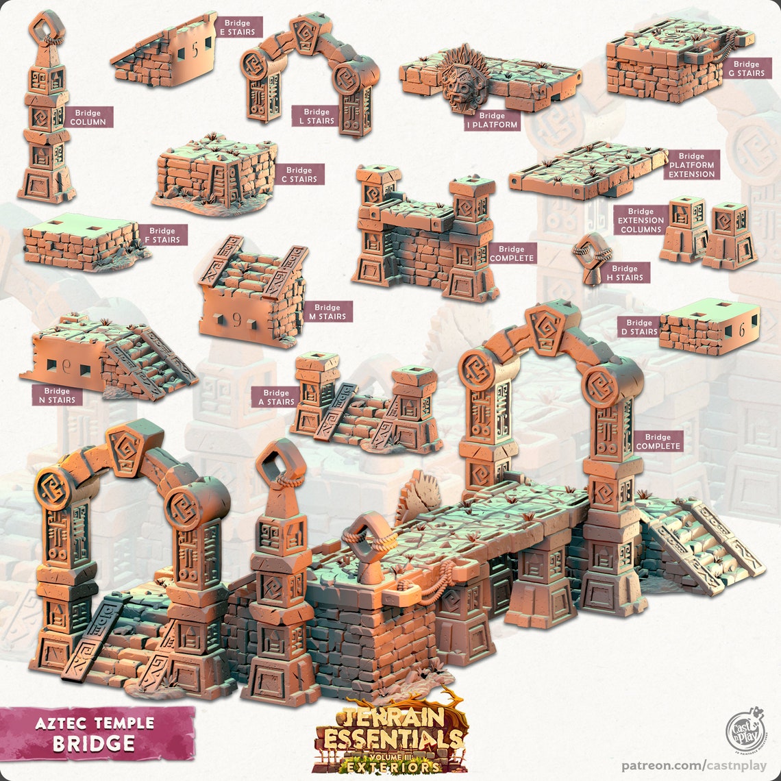Bridge | Aztec Temple | Terrain Essentials | Exteriors | Cast 'n Play ...