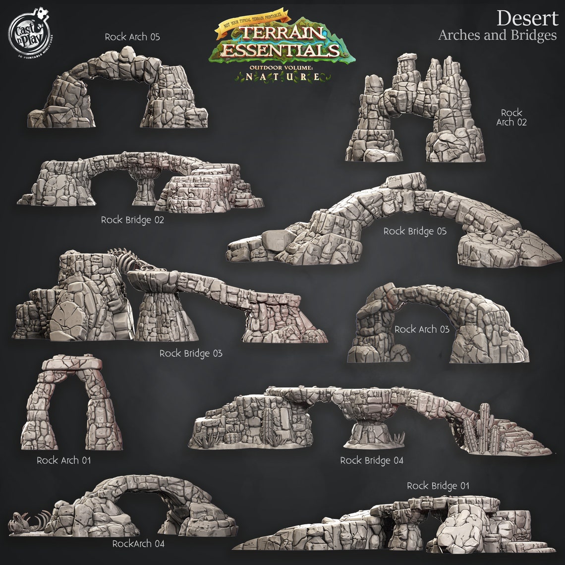 Desert Arches and Bridges | Terrain Essentials | Cast 'n Play | 3D ...