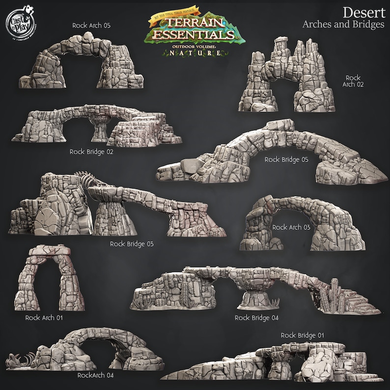 Desert Arches and Bridges | Terrain Essentials | Cast 'n Play | 3D ...