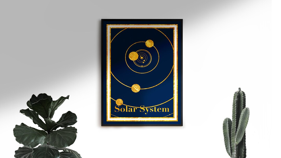 The Solar System // Original Astronomical Print Poster Wall Art for ...