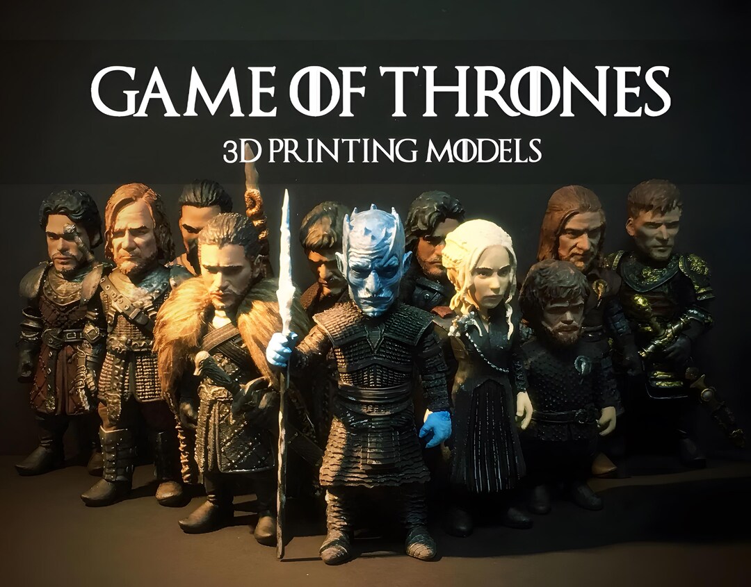 Game of Thrones Characters STL Files 8 Pieces Big Set 3D Print Iconic ...