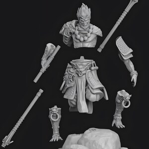 Black Myth Wukong STL File for 3D Printing Wukong Figure Collectables ...