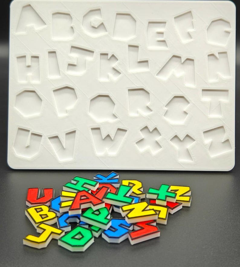 Alphabet for Kids 3D STL File Educational 3D Print Letters for Learning ...