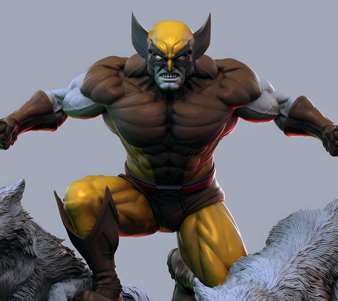 Wolverine With Wolves STL File High-detail 3D Model for 3D Printing ...