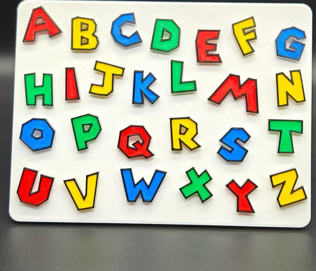 Alphabet for Kids 3D STL File Educational 3D Print Letters for Learning ...