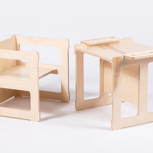 Montessori Cube Chair Set Cube Chair and Table Set - Etsy
