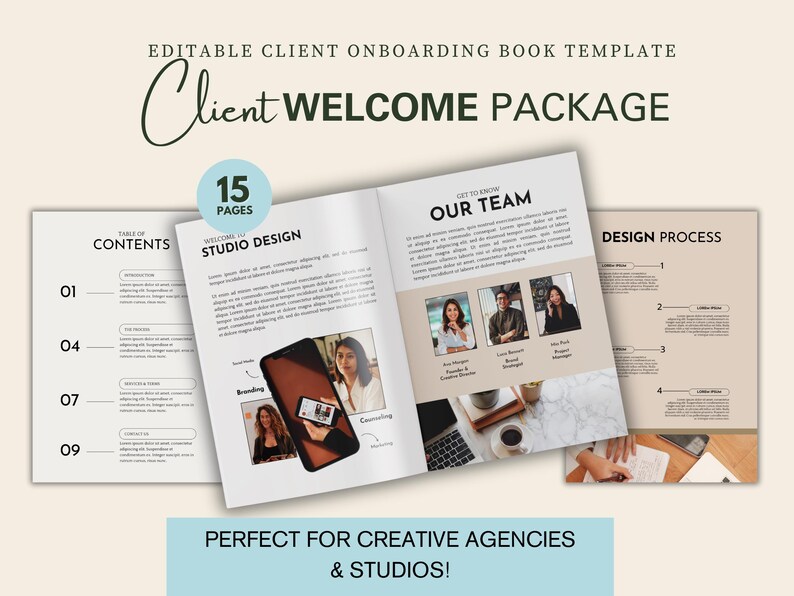 Editable Client Welcome Packet Template | Canva Onboarding Kit for ...