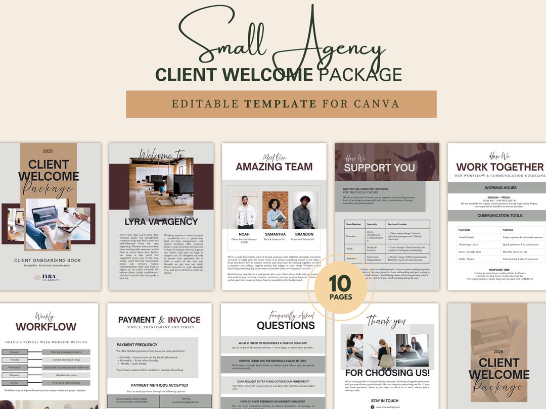 Virtual Assistant Client Welcome & Onboarding Packet Template | Canva E ...