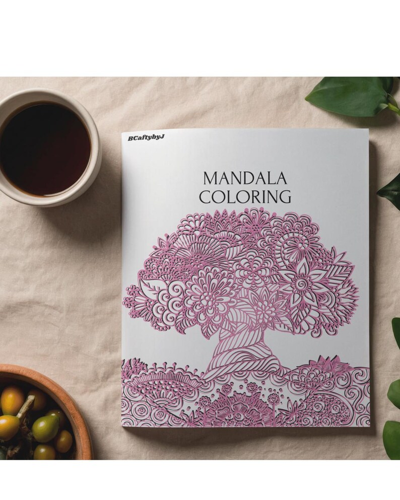 Mandala Coloring Book for Adults & Teens, Printable Digital Coloring ...