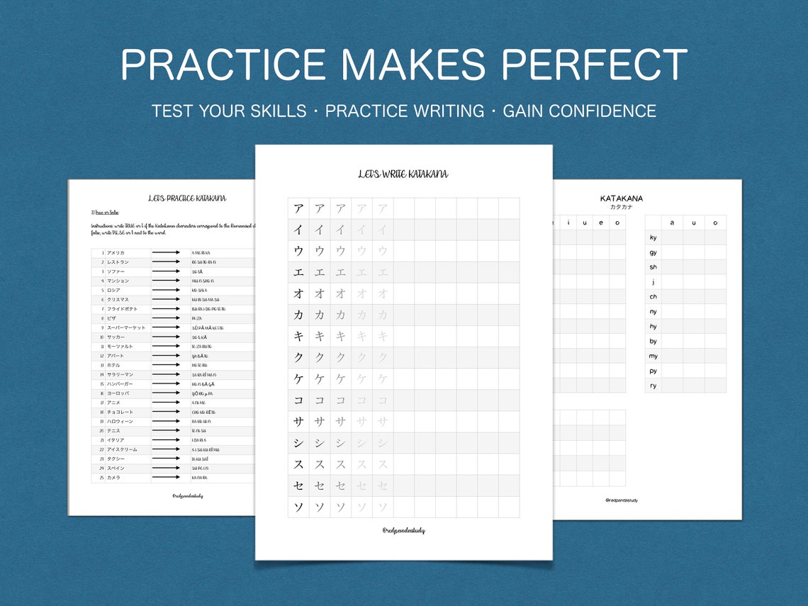 Katakana Bundle for Japanese Language Learning Printable Digital ...