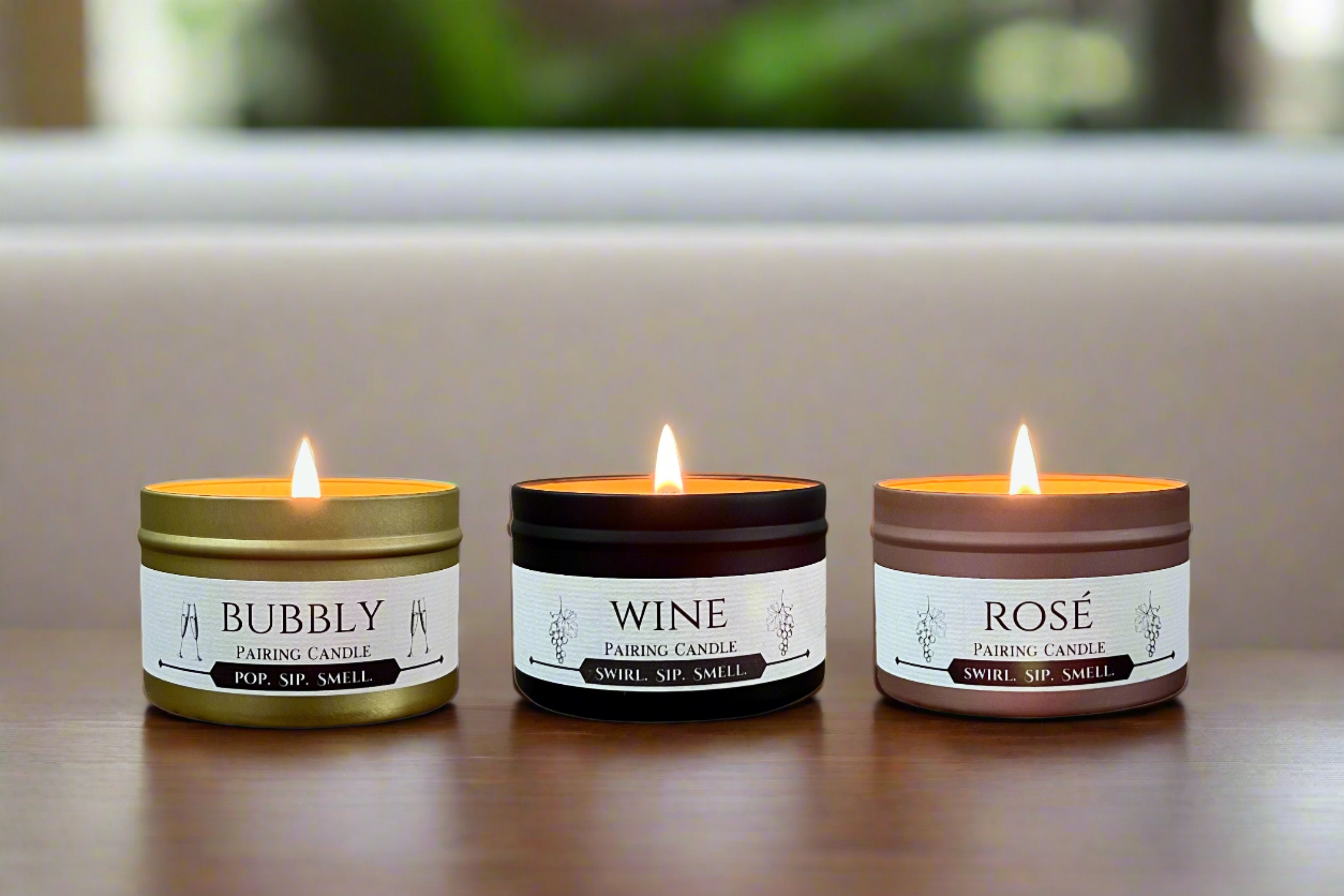 The Vineyard Flight Candle Set - 3 Pack Wine Inspired Candles – Red ...