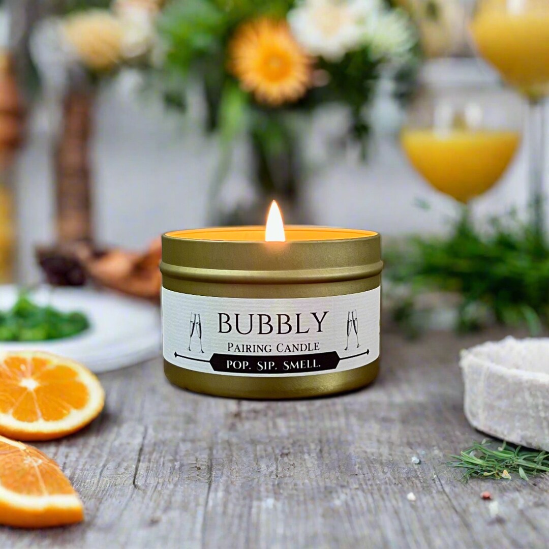 Bubbly Pairing Candle – Champagne Inspired Candle - Sparkling Citrus ...