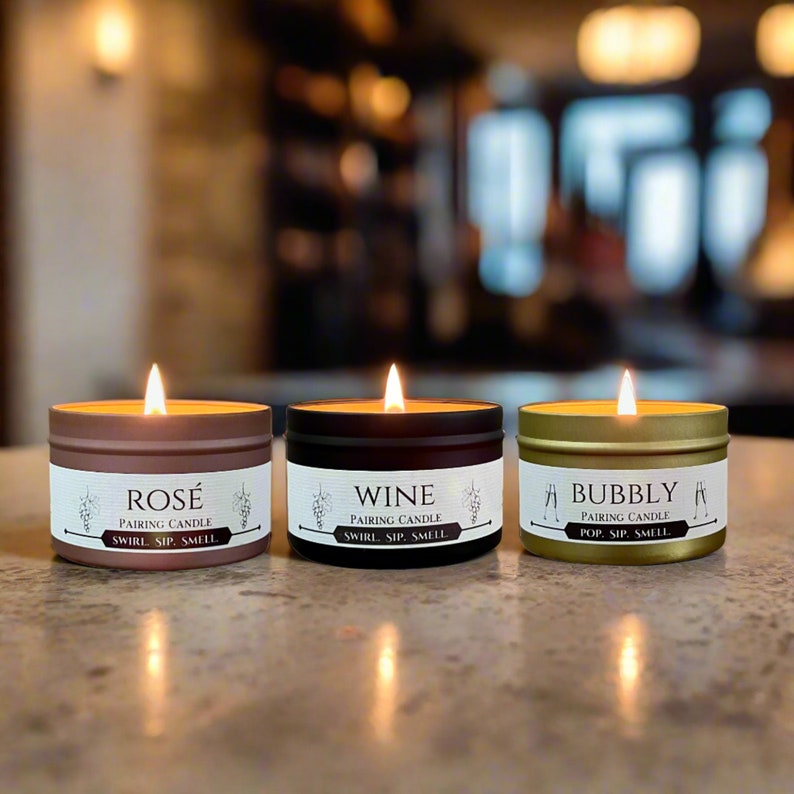 The Vineyard Flight Candle Set - 3 Pack Wine Inspired Candles – Red ...
