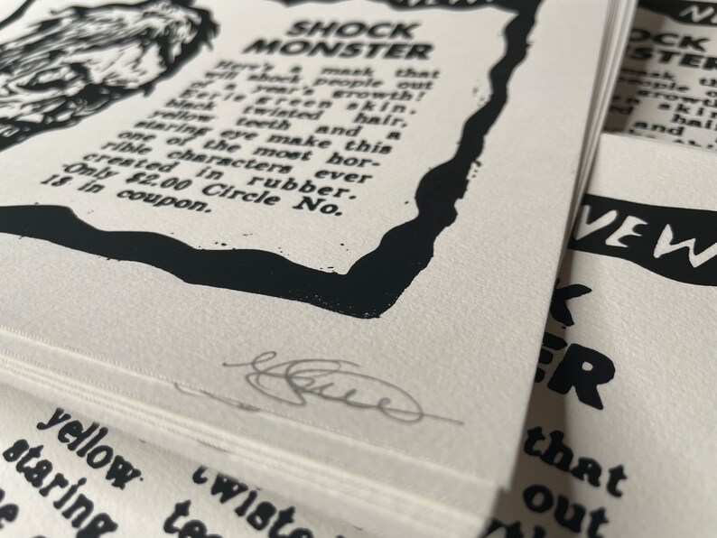 Shock Monster Topstone Mask Advertisement Original Screen Print Limited ...