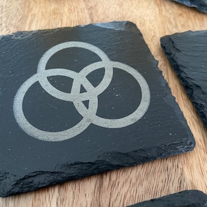 Led Zeppelin Runes Slate Coaster Set / Rock N Roll Art FREE SHIPPING ...