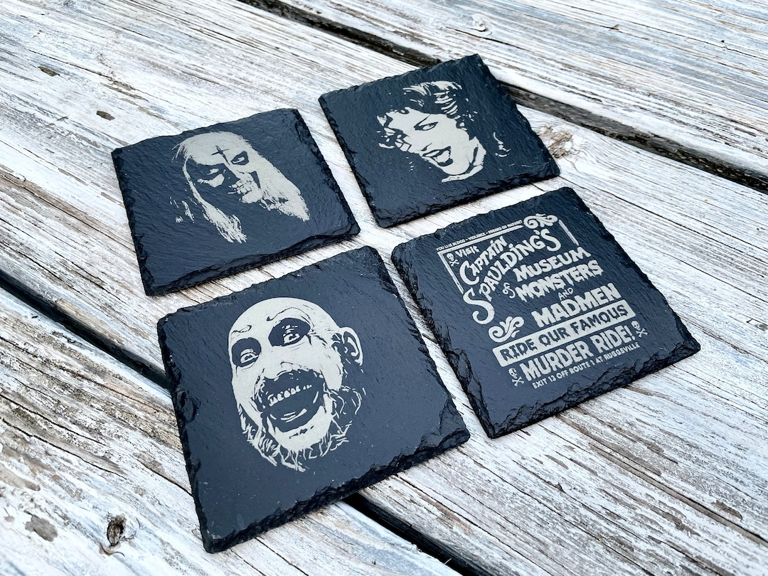 House of 1000 Corpses Slate Coaster Set / Horror Movie Art / Captain ...