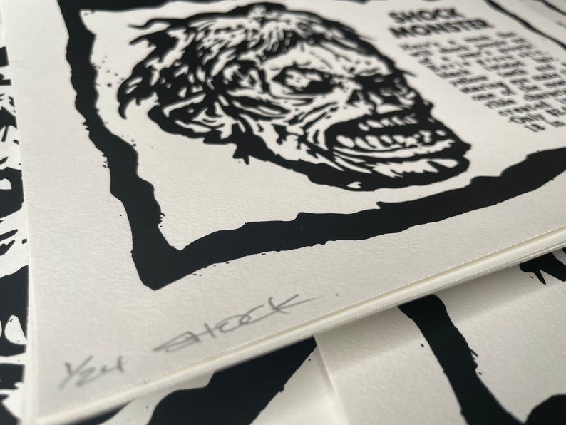 Shock Monster Topstone Mask Advertisement Original Screen Print Limited ...