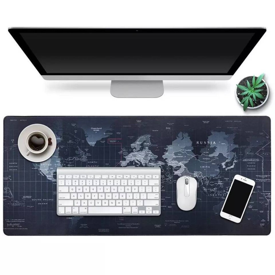 Computer PC Desk Mat Gaming Mouse Pad Office Mouse Pad World - Etsy