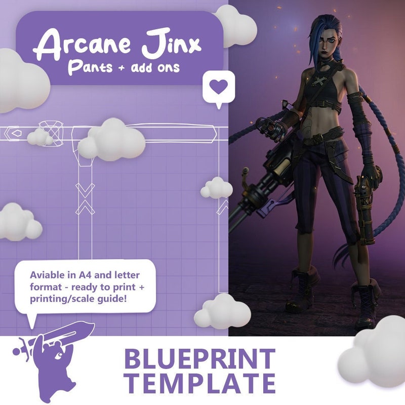 Arcane Jinx Cosplay Pants - Etsy