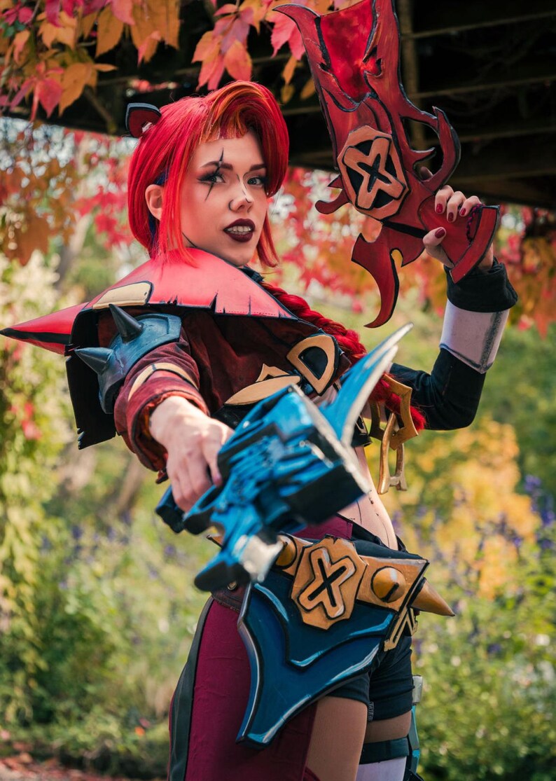 Samira Soul Fighter Guns - Blueprint | Eva Foam Template for Cosplay ...